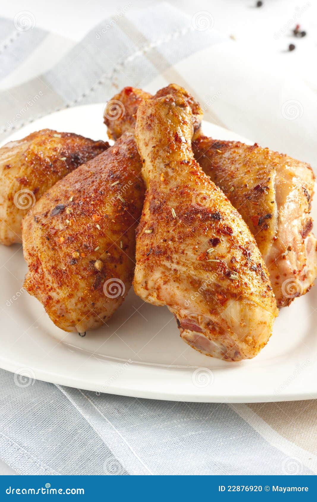 Roasted chicken on a plate stock photo. Image of drink - 22876920