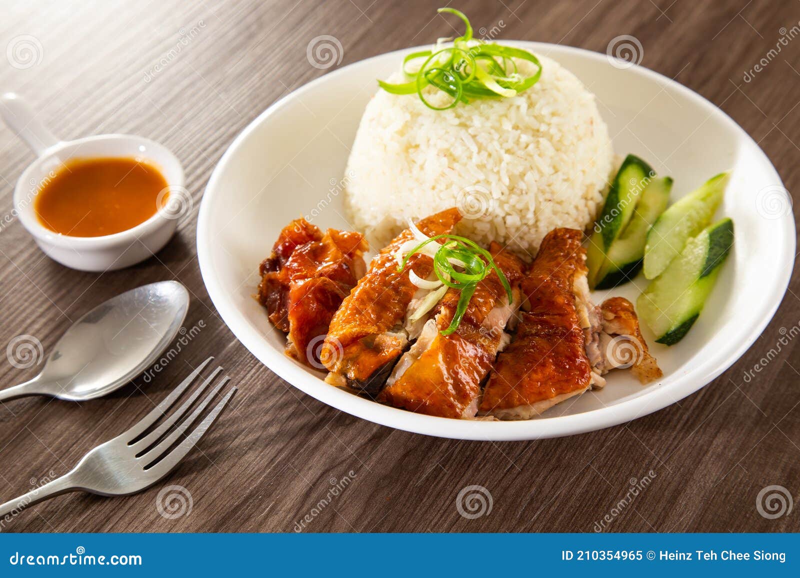 Chicken Rice And Thai Stewed Pork Leg With Rice, Chicken Broth And ...