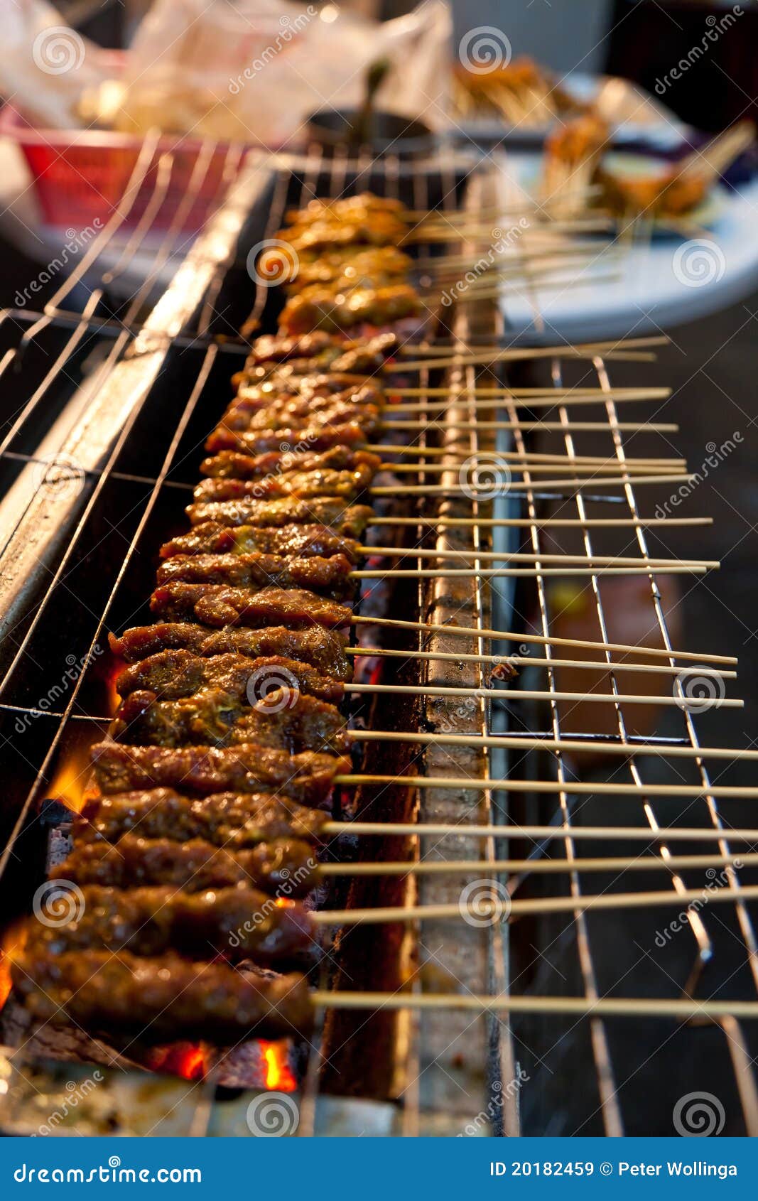 Roasted Chicken Sticks on a BBQ Stock Image - Image of china, roasted ...