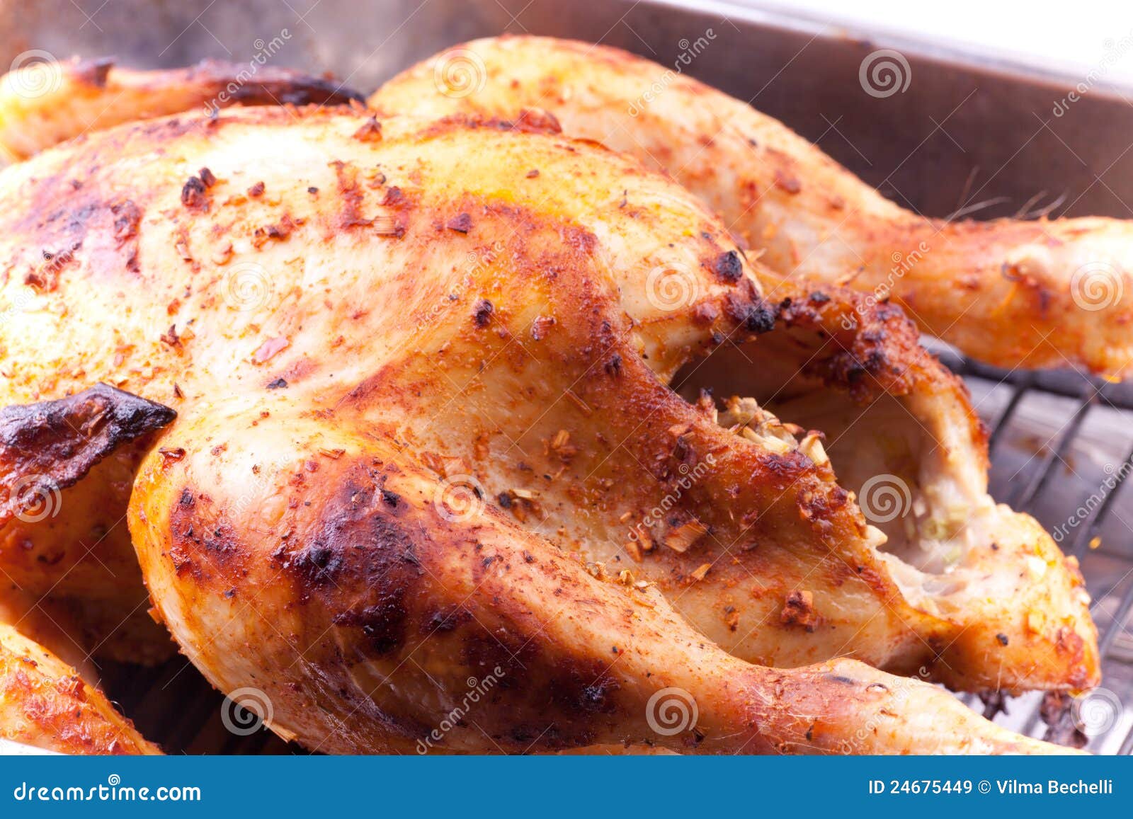 Roasted Chicken in the Tray Stock Image - Image of tender, white: 24675449