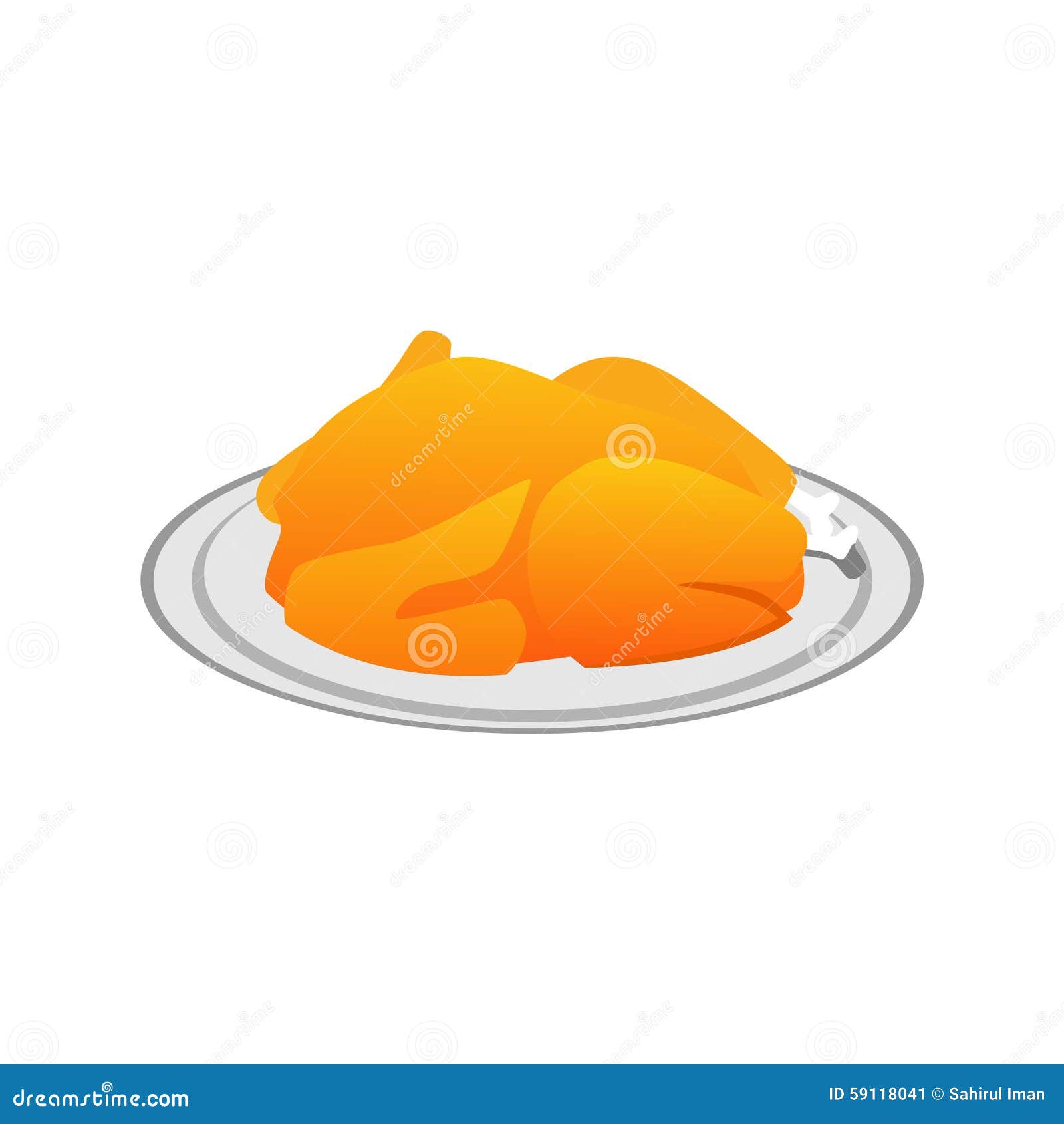 Roasted Chicken Vector Template Stock Vector - Illustration of menu ...