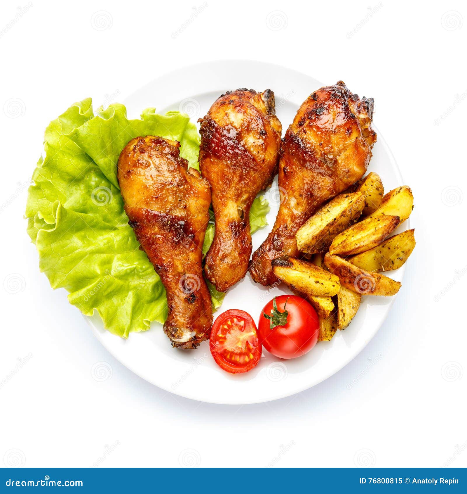 Roasted Chicken on White Background Stock Image - Image of appetizing ...