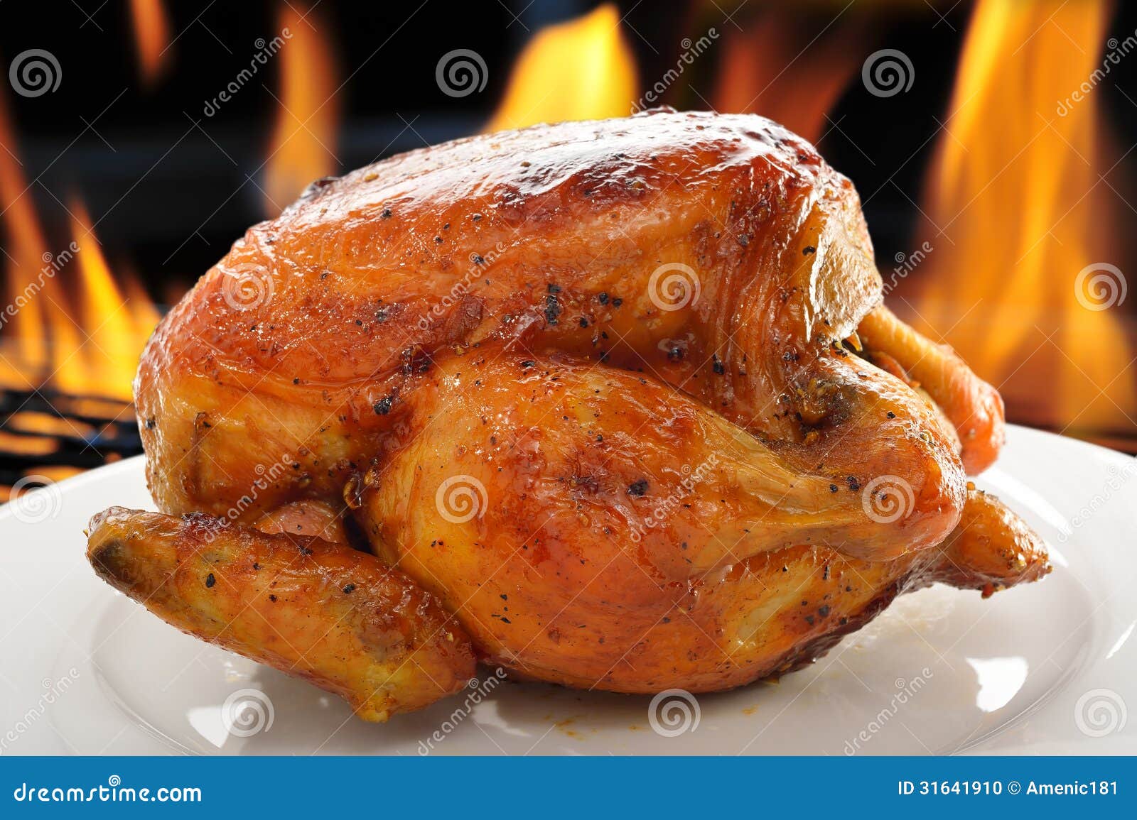Roasted chicken stock photo. Image of cooking, food, roasted - 31641910