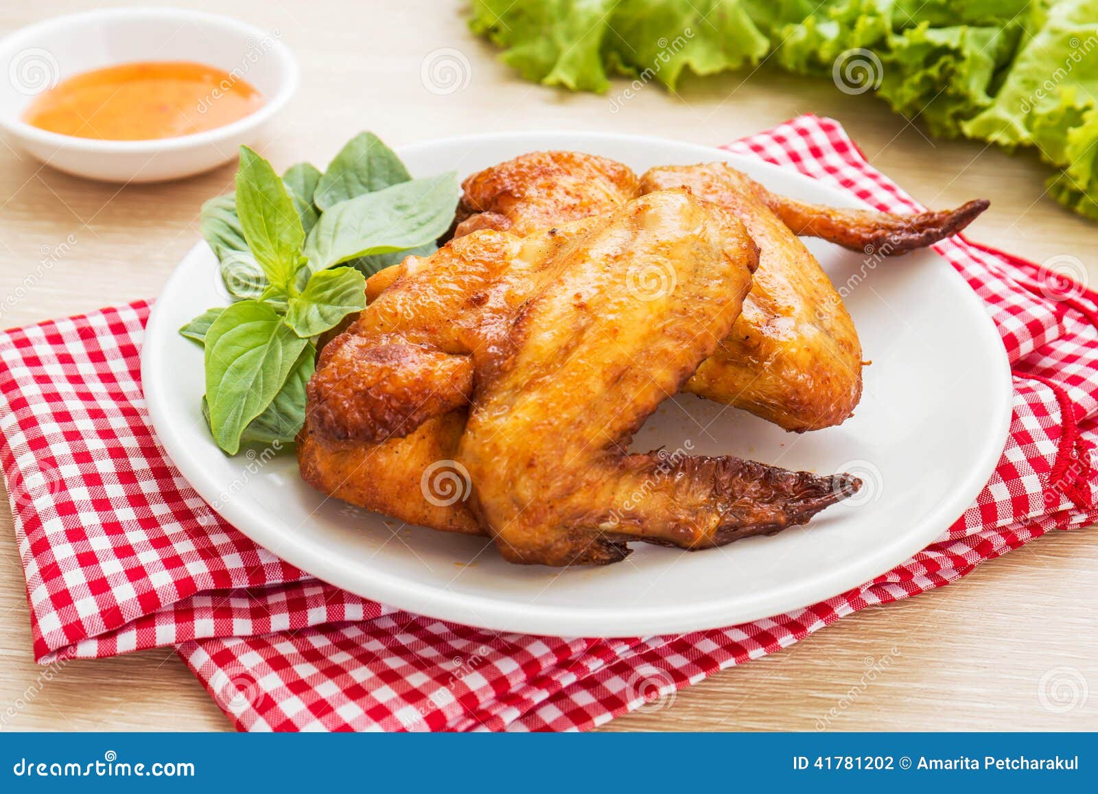 Roasted chicken wings stock photo. Image of barbecue - 41781202
