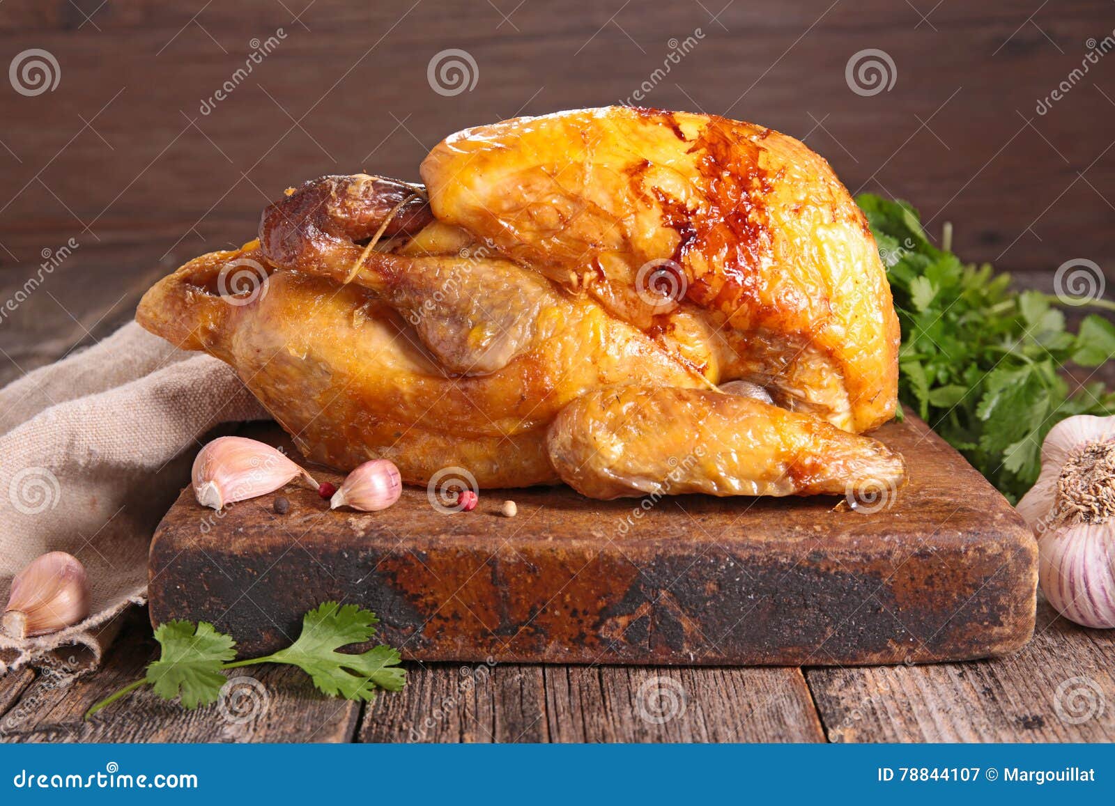 Roasted chicken stock image. Image of roast, gastronomy - 78844107