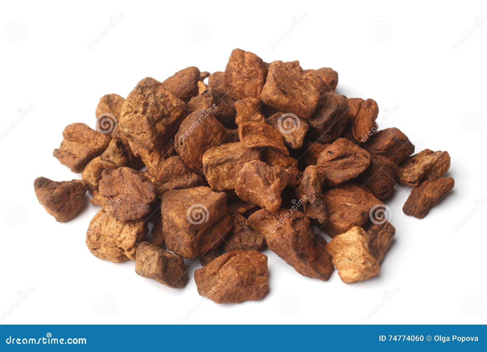Roasted Chicory cubes stock photo. Image of herb, isolated - 74774060