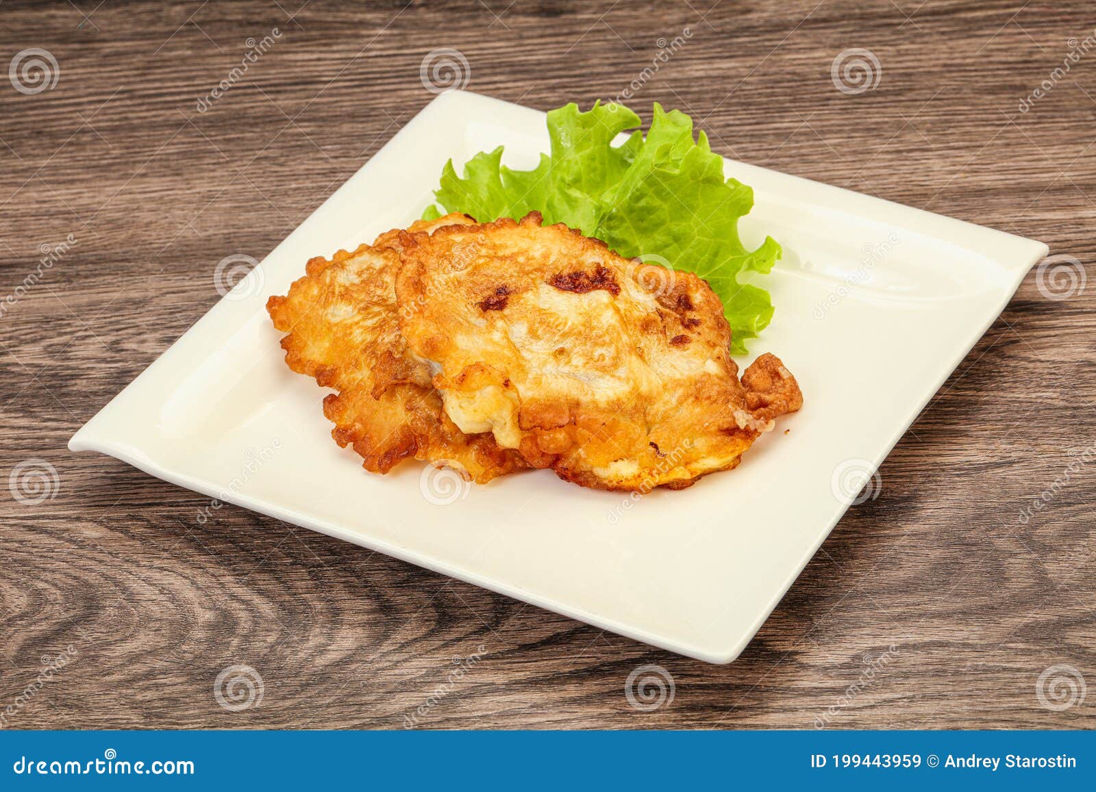 Roasted cod fish in bread stock image. Image of potato - 199443959