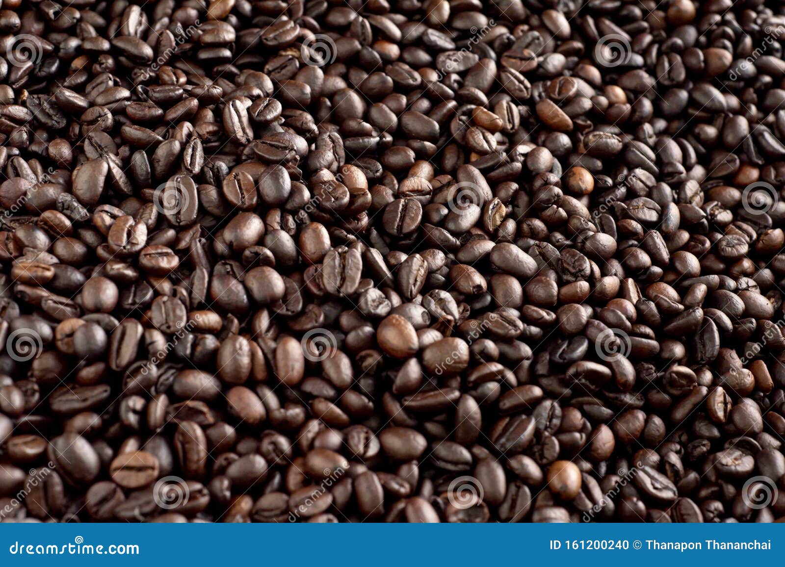Roasted Coffee Beans Background, Arabica and Robusta. Stock Photo ...