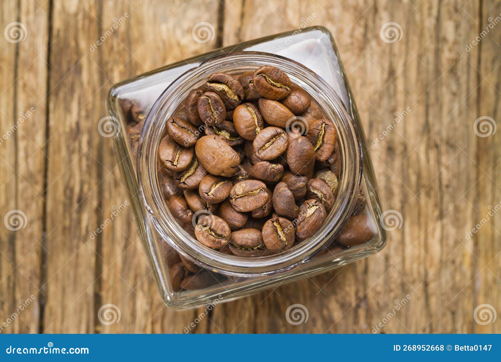 Roasted Coffee Beans in Container, Colombian Coffee Stock Photo - Image ...