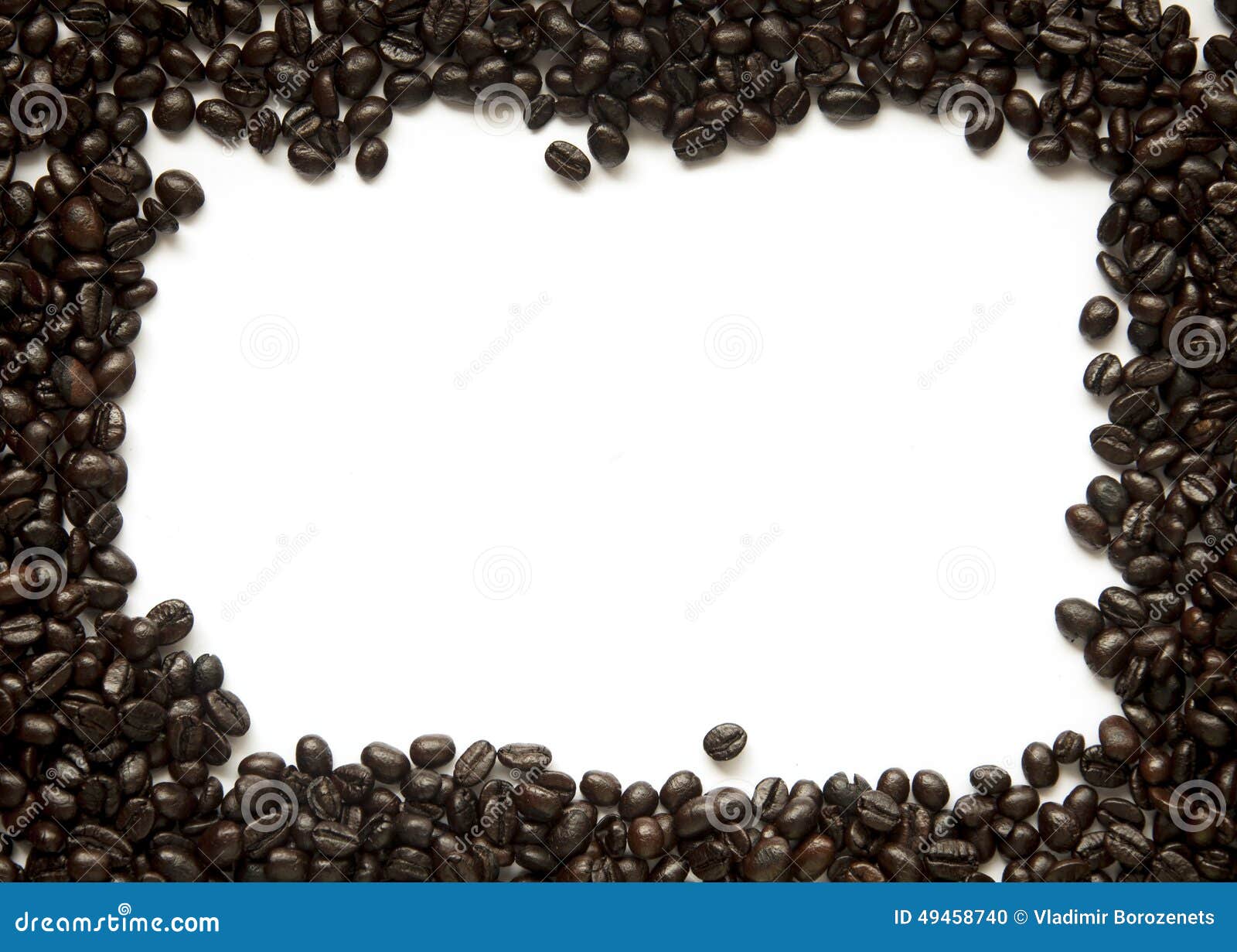 Roasted coffee beans frame stock photo. Image of shaped - 49458740