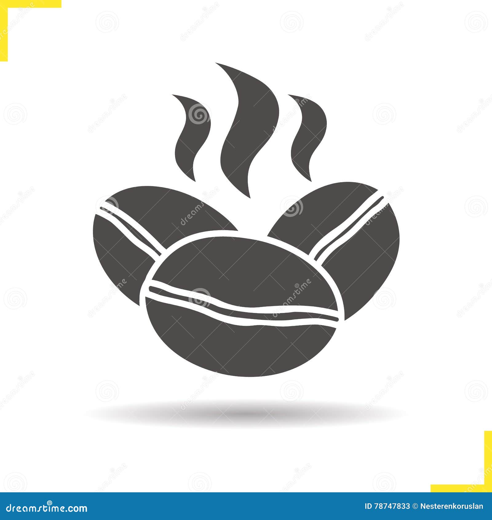 Roasted coffee beans icon stock vector. Illustration of icon - 78747833 Roasted coffee beans icon stock vector. Illustration of icon - 78747833