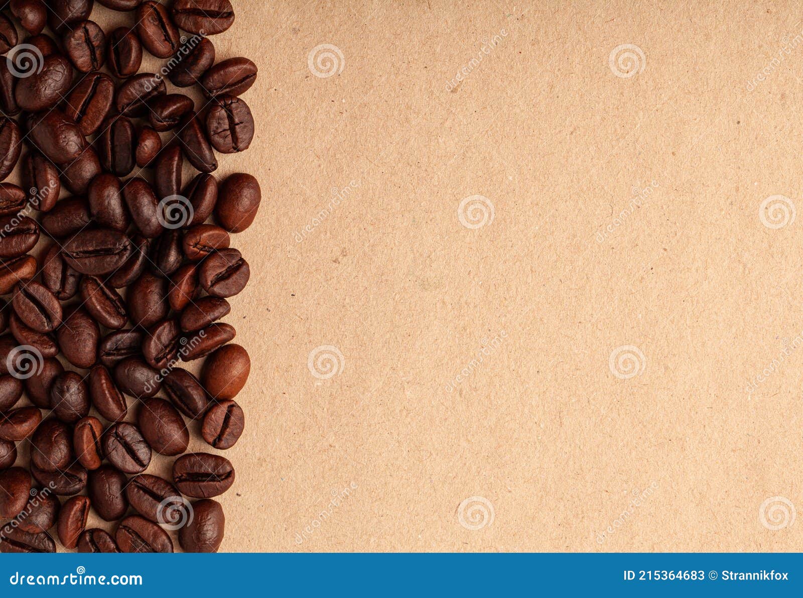 Roasted Coffee Beans on the Light Background for Wallpaper or Decor ...