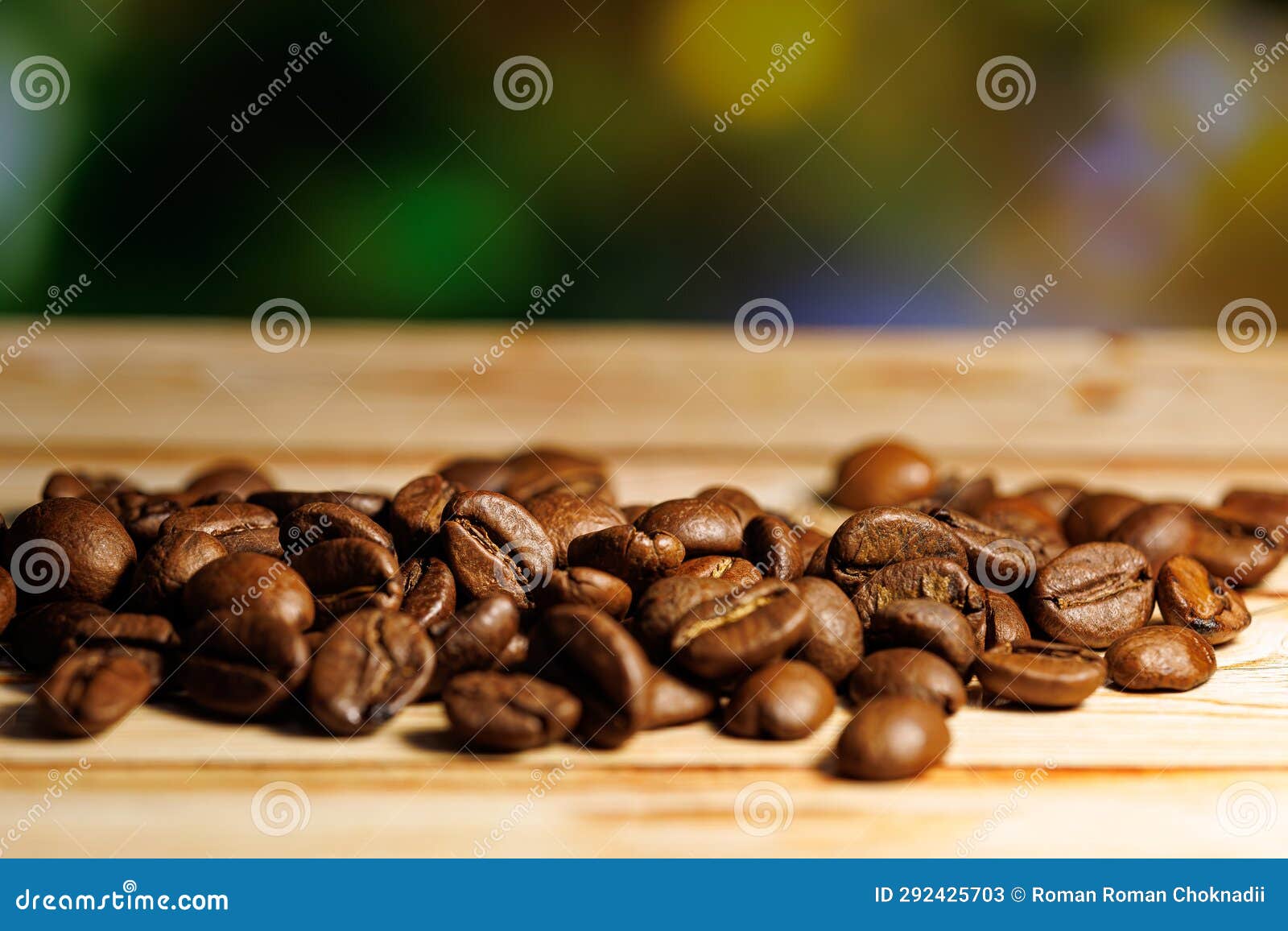 Roasted Coffee Beans on the Table. Coffee Beans on the Table Stock ...