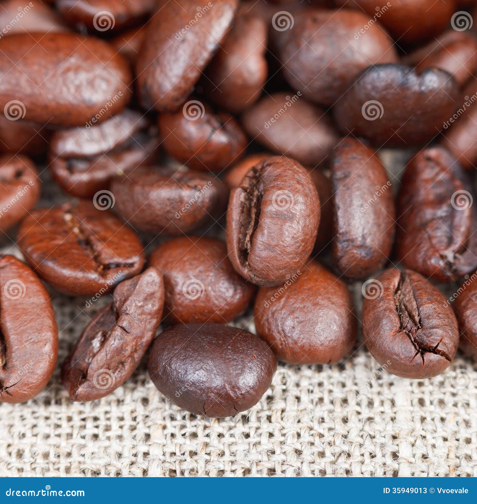 Roasted Coffee Beans on Textile Stock Image - Image of brown, aroma ...