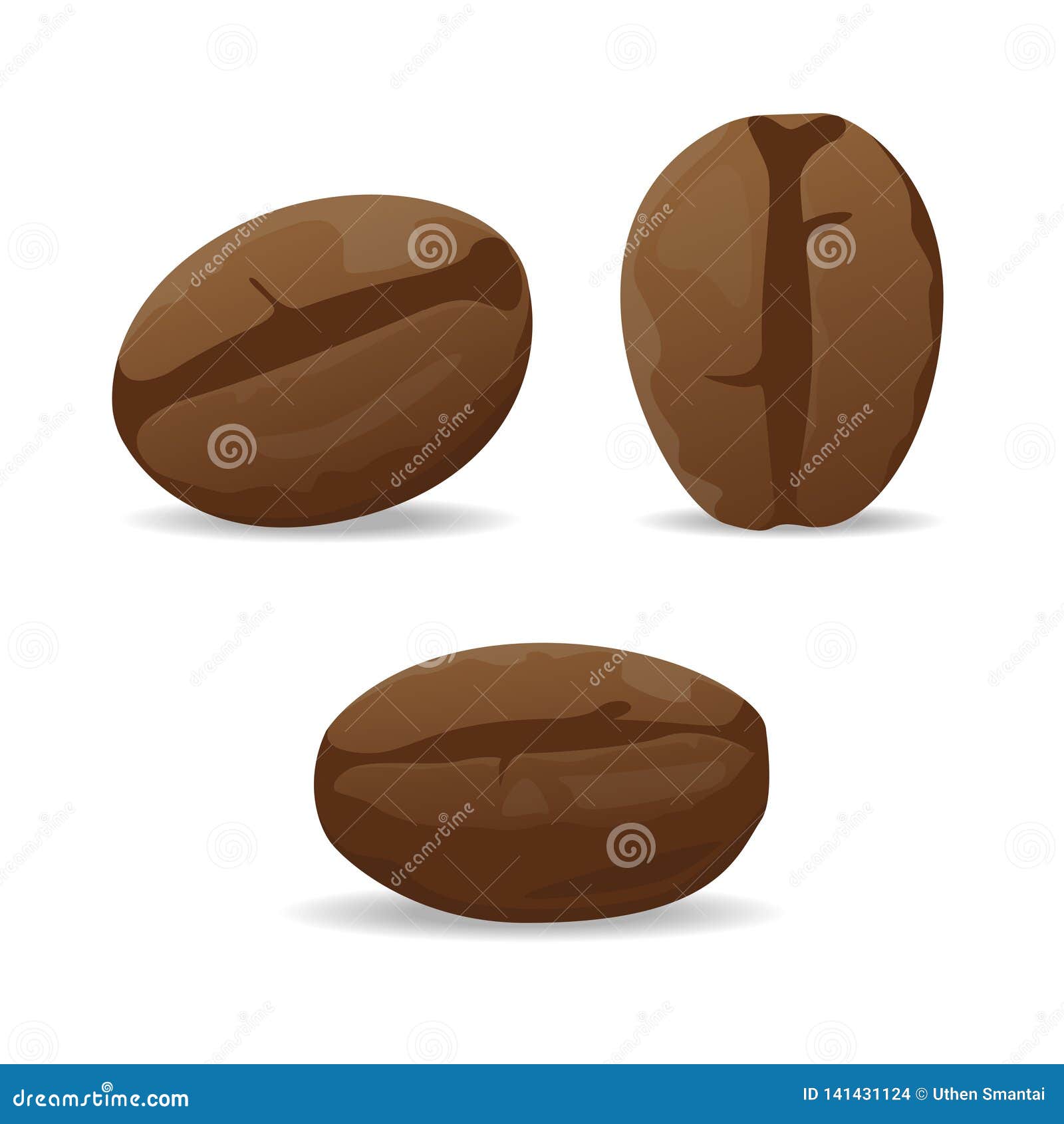 Roasted coffee beans stock vector. Illustration of design - 141431124