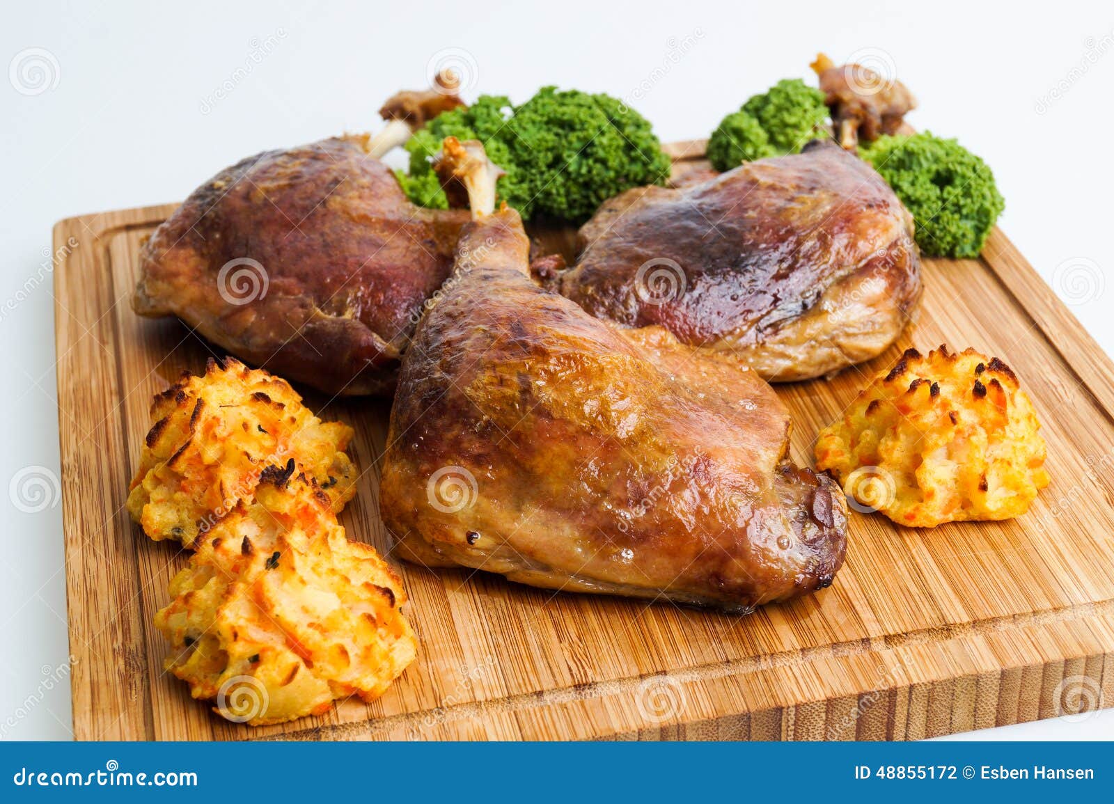 Roasted crispy duck leg stock photo. Image of crispy - 48855172