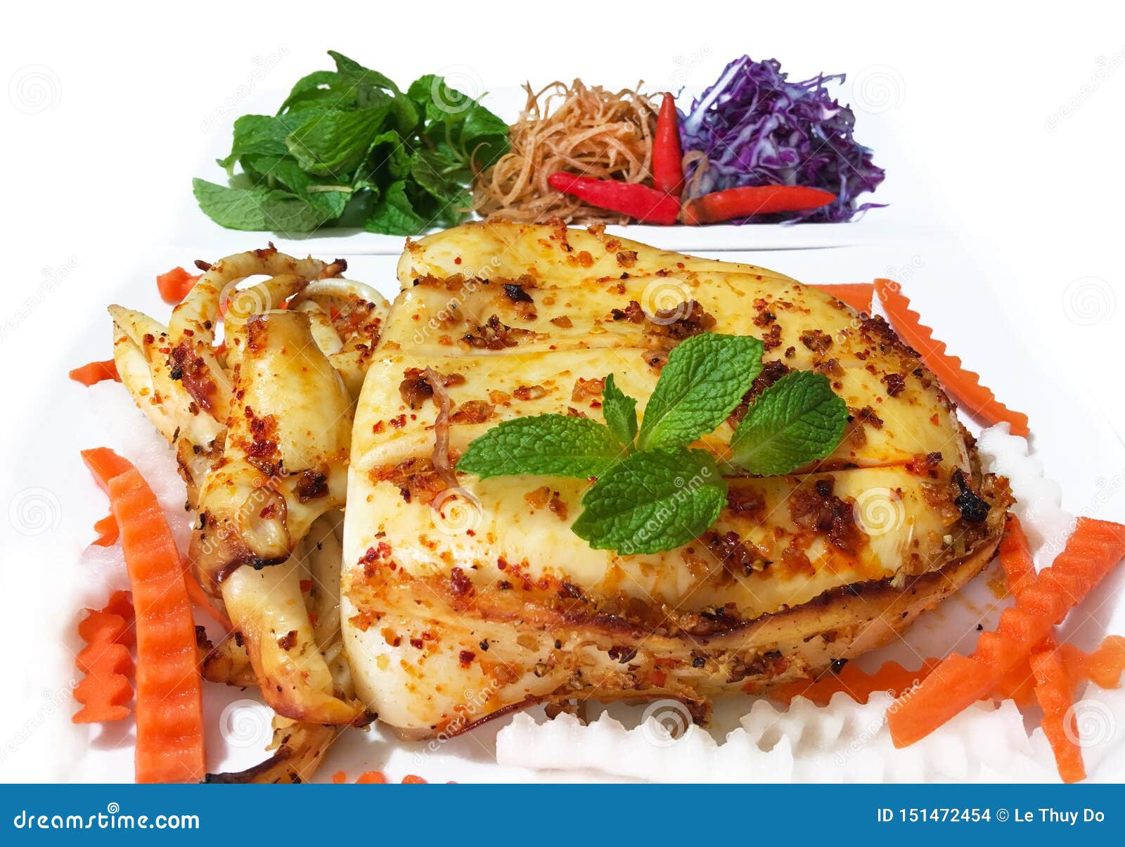 Roasted Cuttlefish stock photo. Image of food, paprika - 151472454