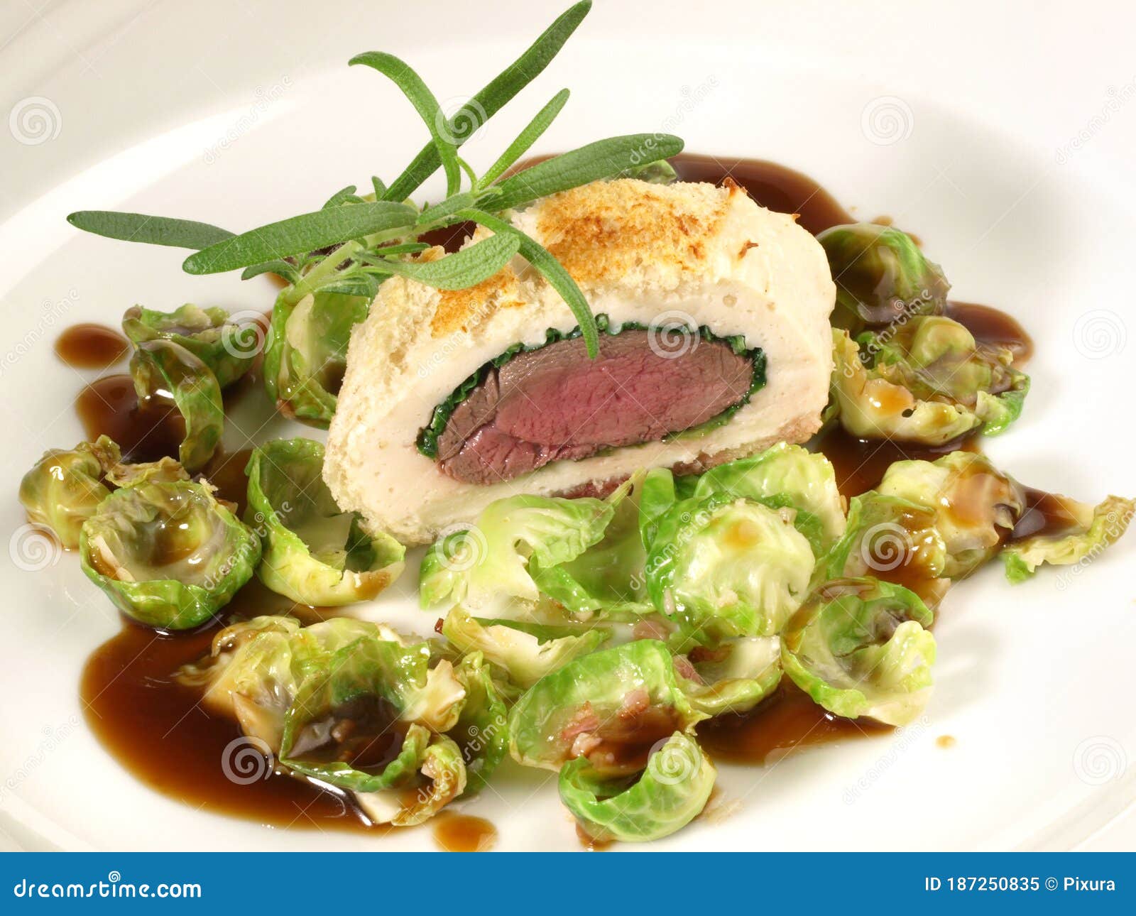 Roasted Deer Fillet Covered in White Bread Stock Image - Image of ...