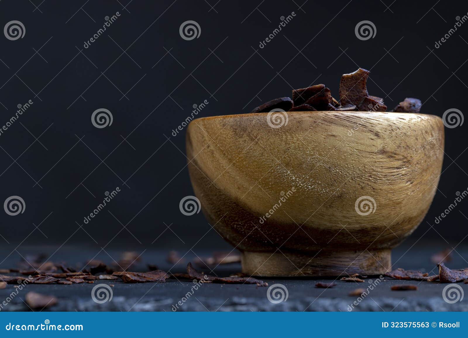 Roasted and Dried in Chocolate and Cocoa Coconut Pulp Stock Image ...