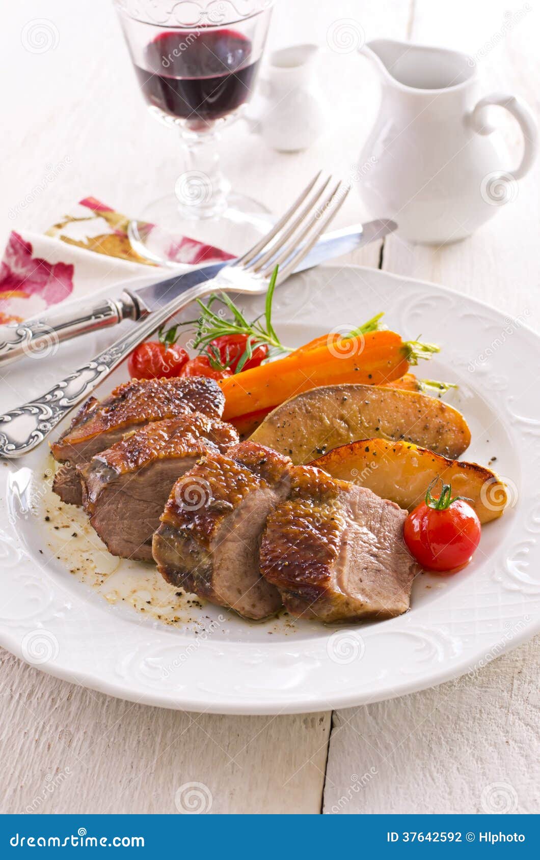 Roasted Duck Breast Fillet stock photo. Image of easter - 37642592