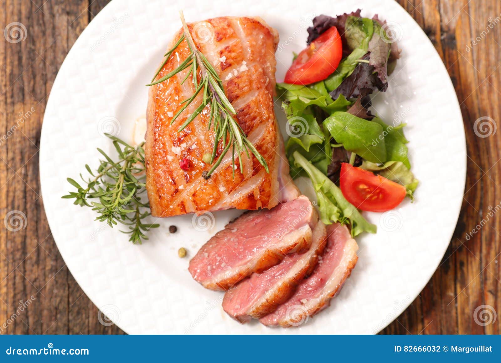 Roasted duck fillet stock photo. Image of lunch, grilled - 82666032