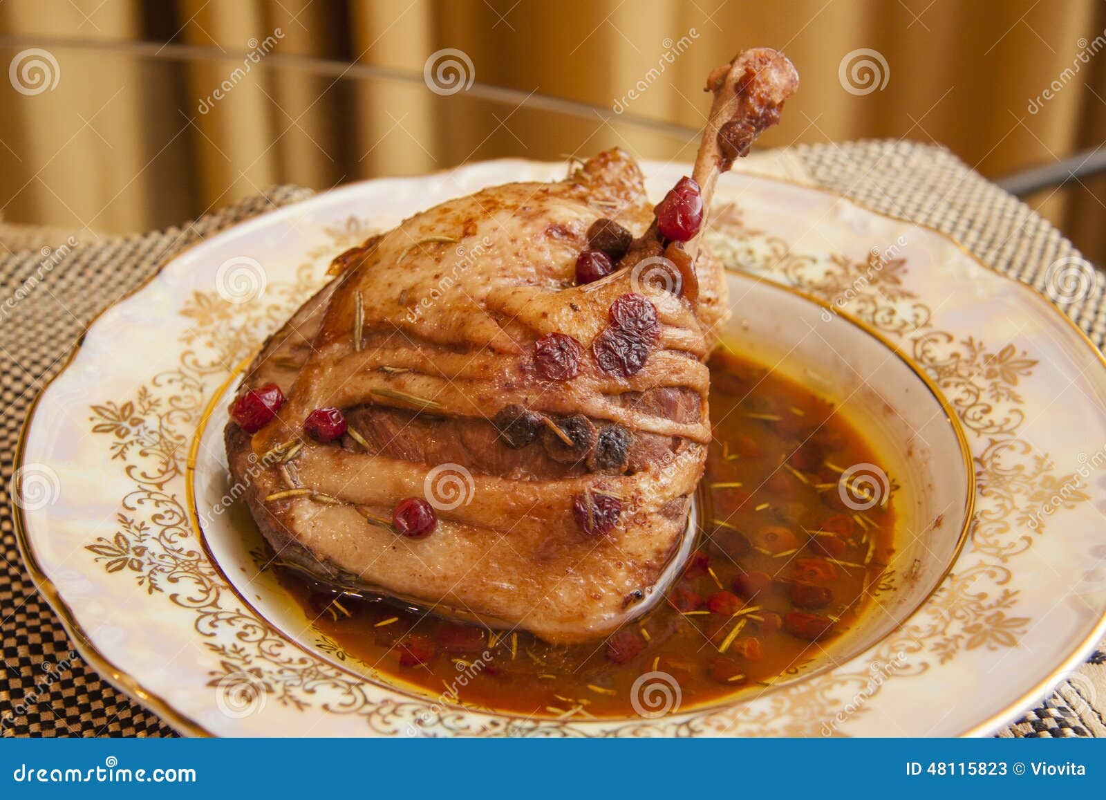Roasted duck stock image. Image of confit, posh, plate - 48115823