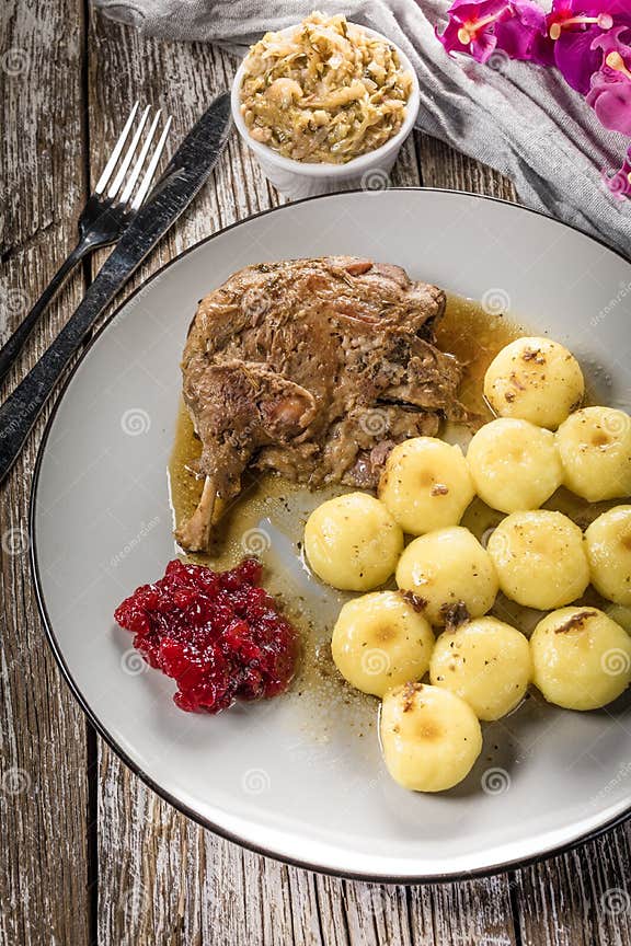 Roasted Duck Leg Stock Image Image Of Roasted View 252168311