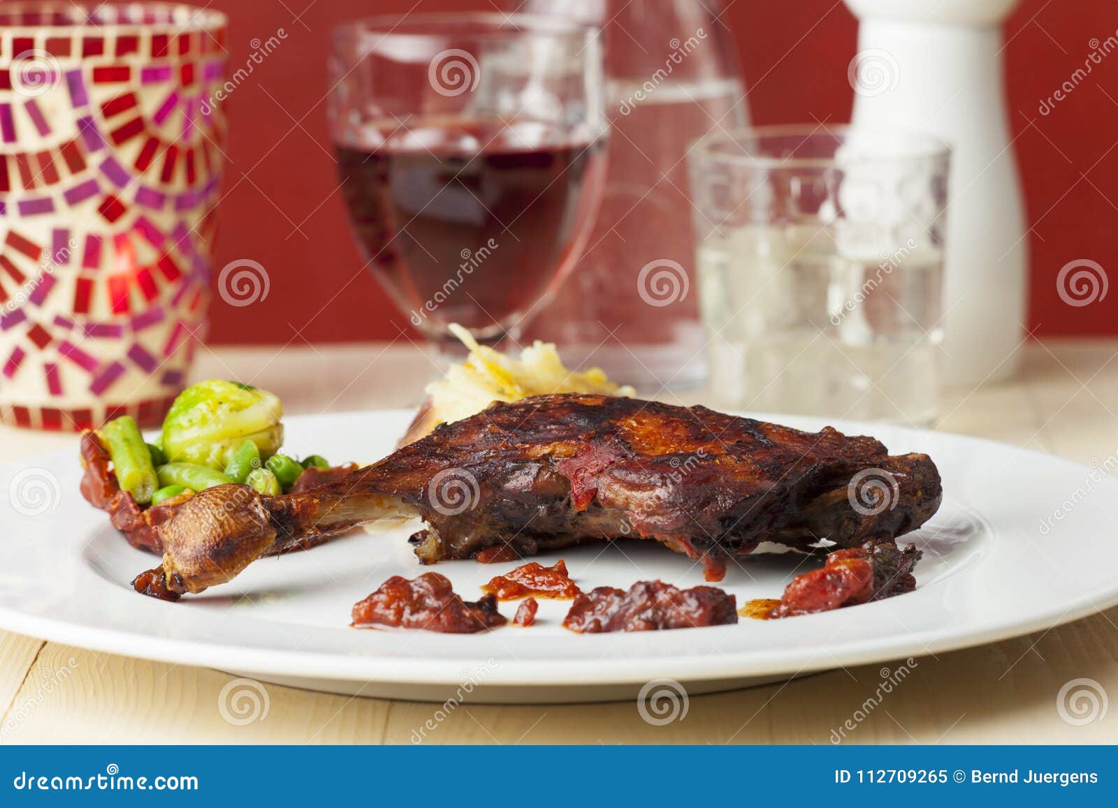 Roasted duck leg stock image. Image of roast, dinner - 112709265