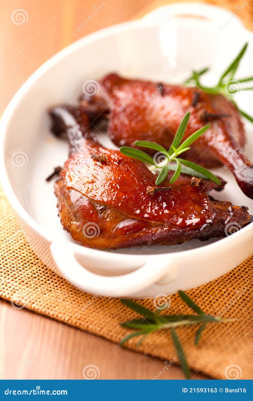 Roasted Duck Legs with Rosemary Sprigs Stock Image - Image of cuisine ...