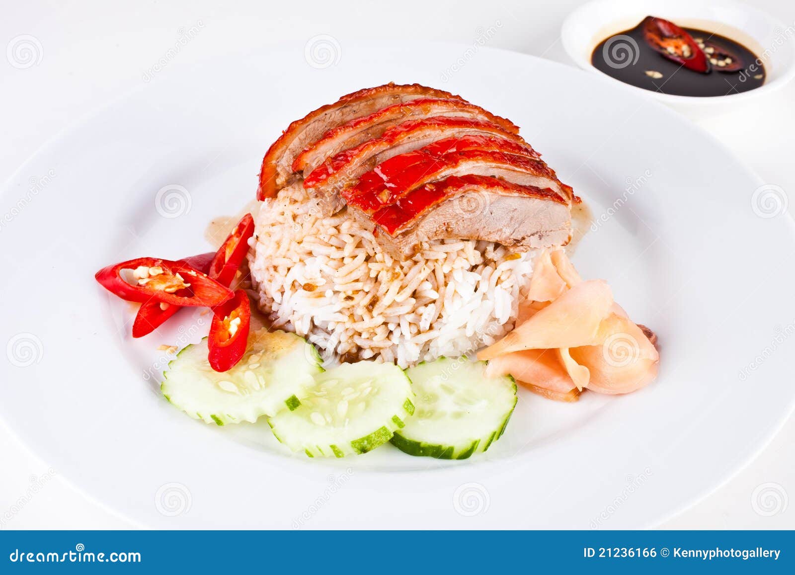 Roasted Duck with Rice stock photo. Image of orange, plate - 21236166