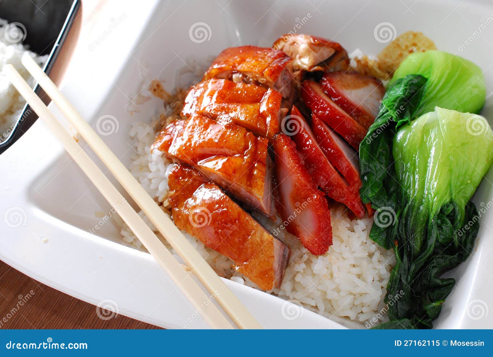Roasted Duck sausages rice stock image. Image of vegetable - 27162115