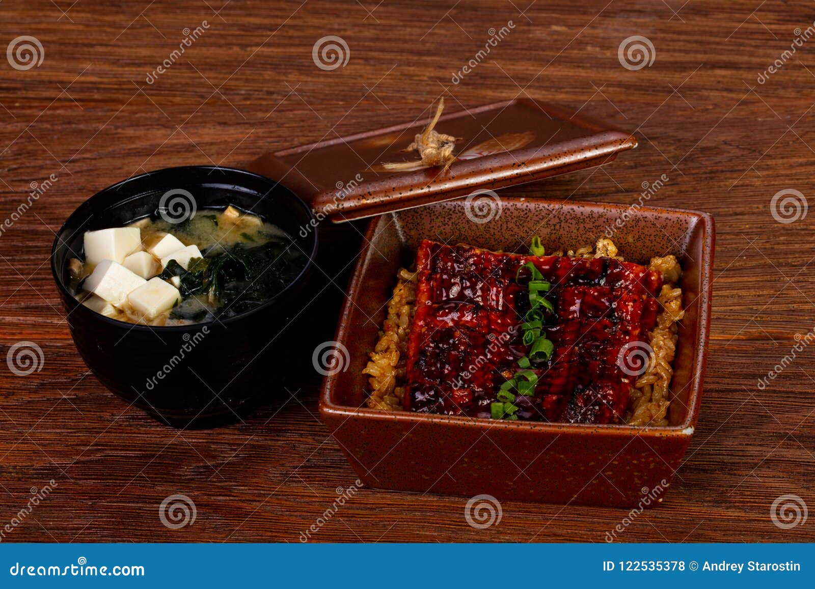 Roasted eel with rice stock photo. Image of restaurant - 122535378