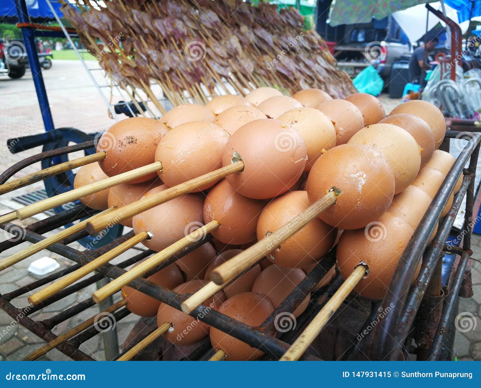Roasted egg stock image. Image of thailand, stove, eggs - 147931415