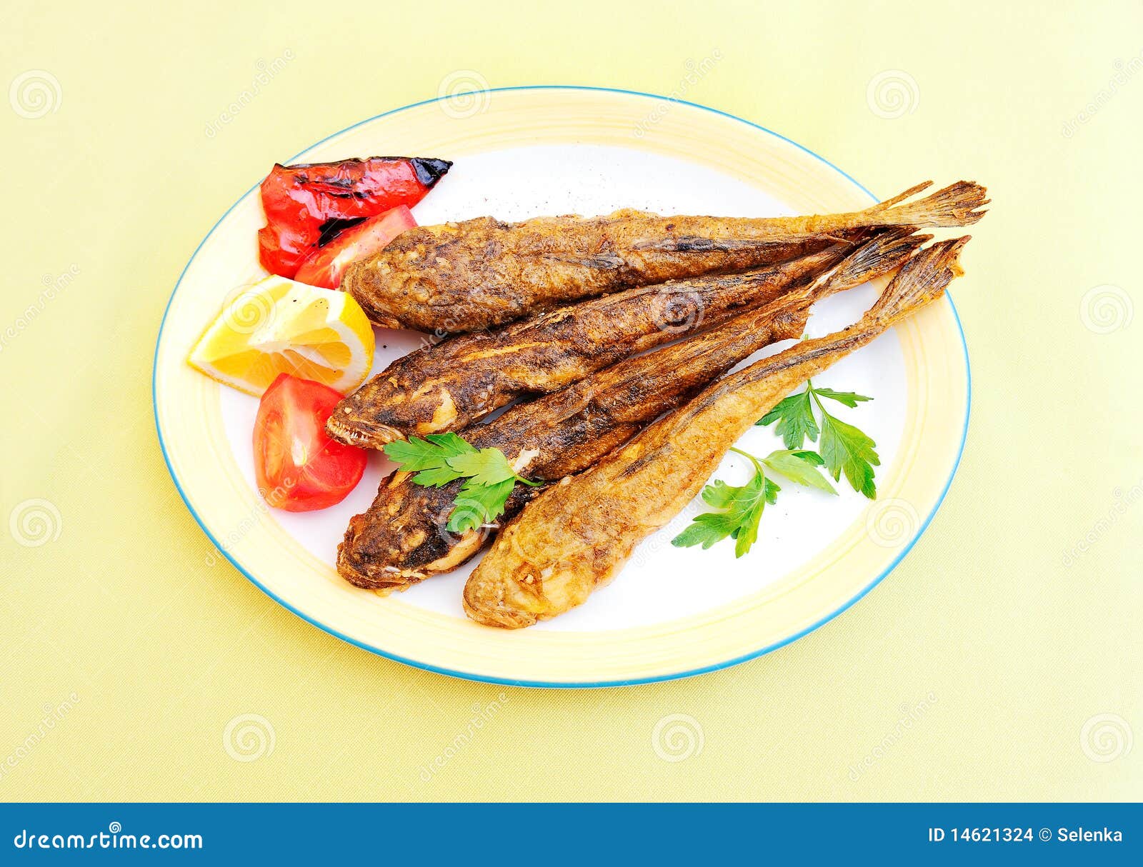Roasted fish stock photo. Image of baked, culinary, restaurant - 14621324