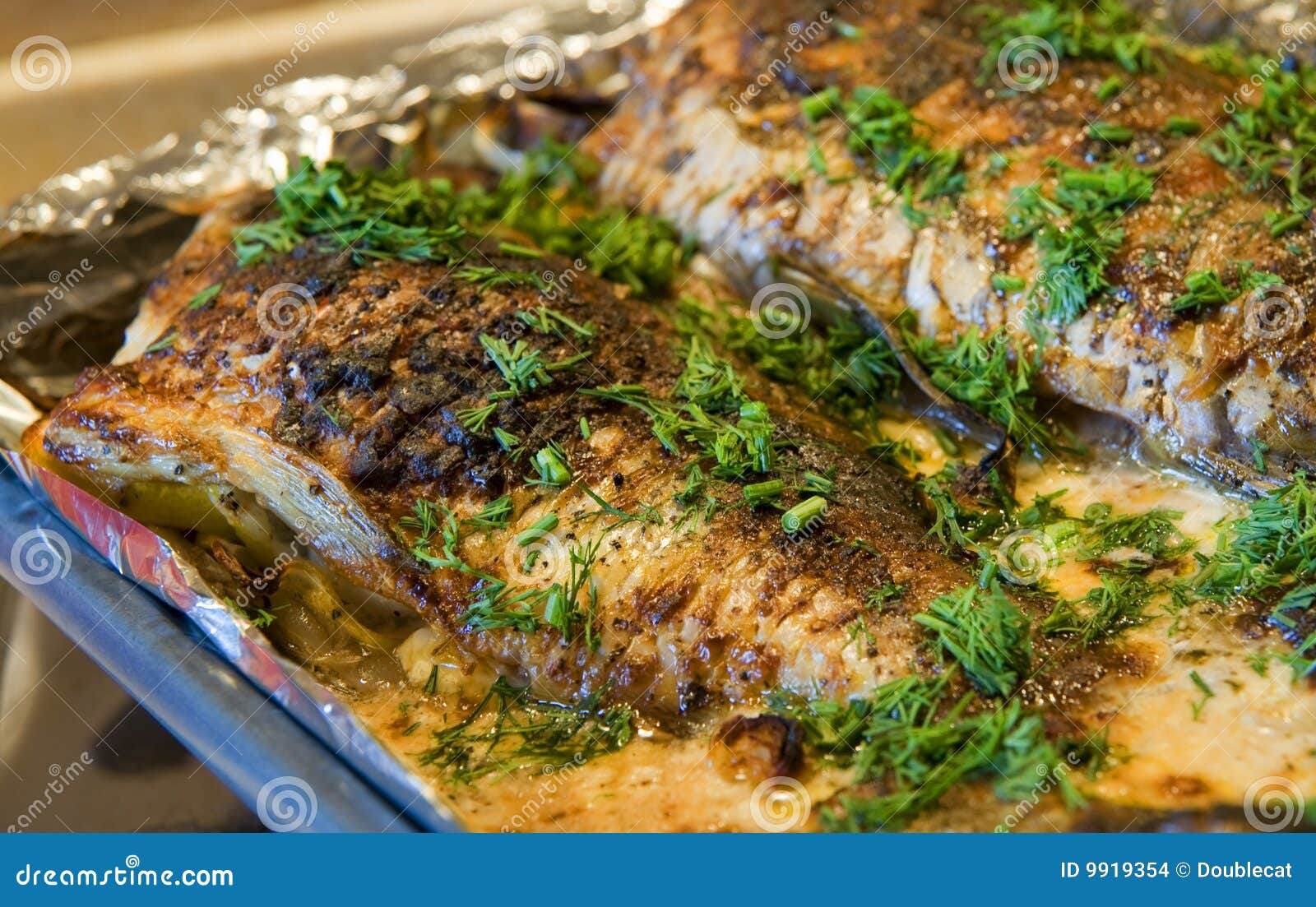 Roasted fish stock photo. Image of healthy, prepared, kitchen - 9919354