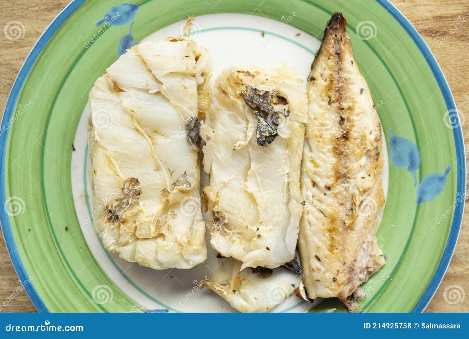 Roasted fish fillets stock photo. Image of barbecue - 214925738