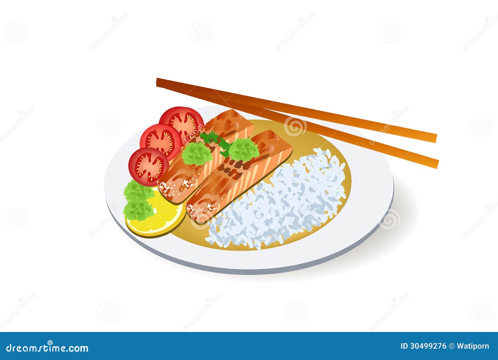 Rice Slide Icon, Traditional Meal And Cuisine Cartoon Vector ...