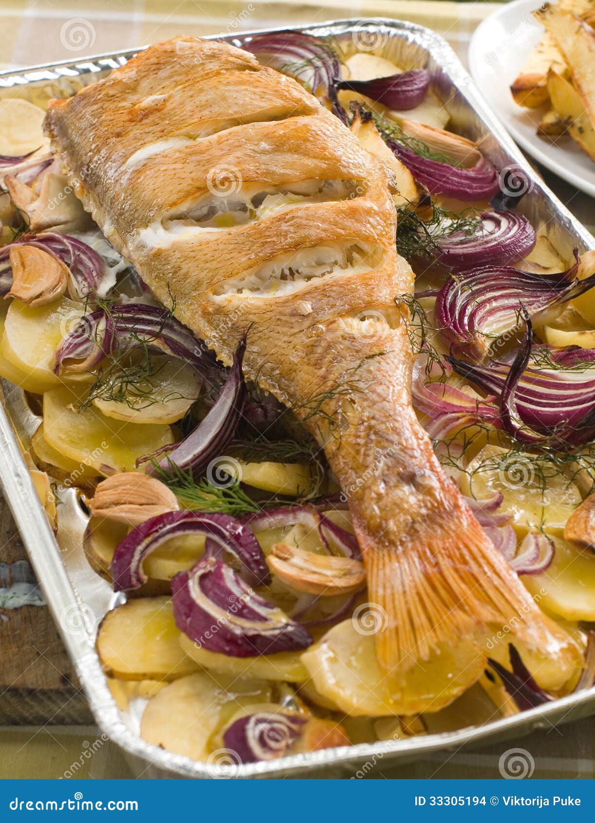 Roasted fish stock photo. Image of healthy, cuisine, meat - 33305194