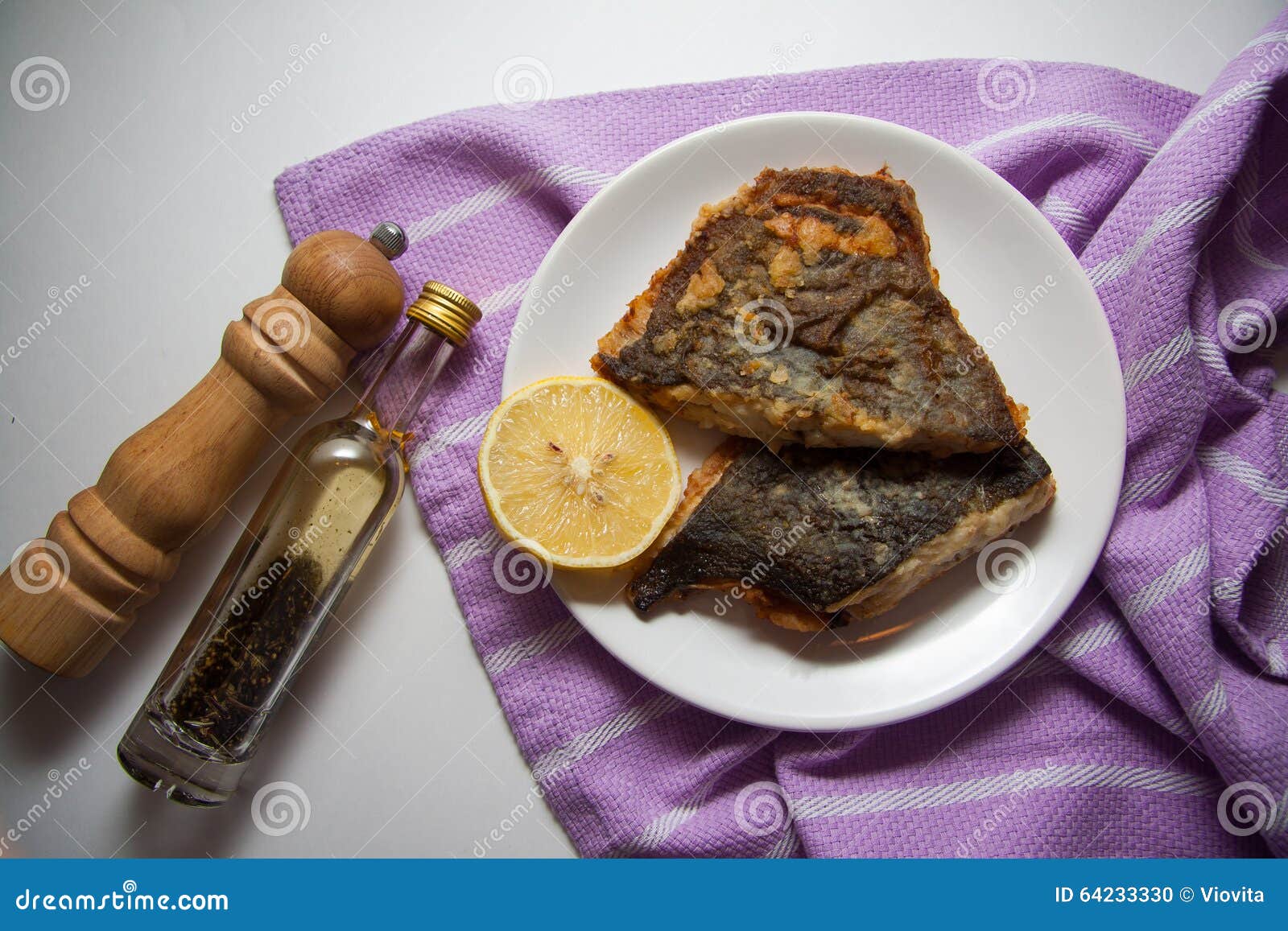 Roasted Flatfish Or Flounder In A Tomato Sauce. Black Background. Top ...