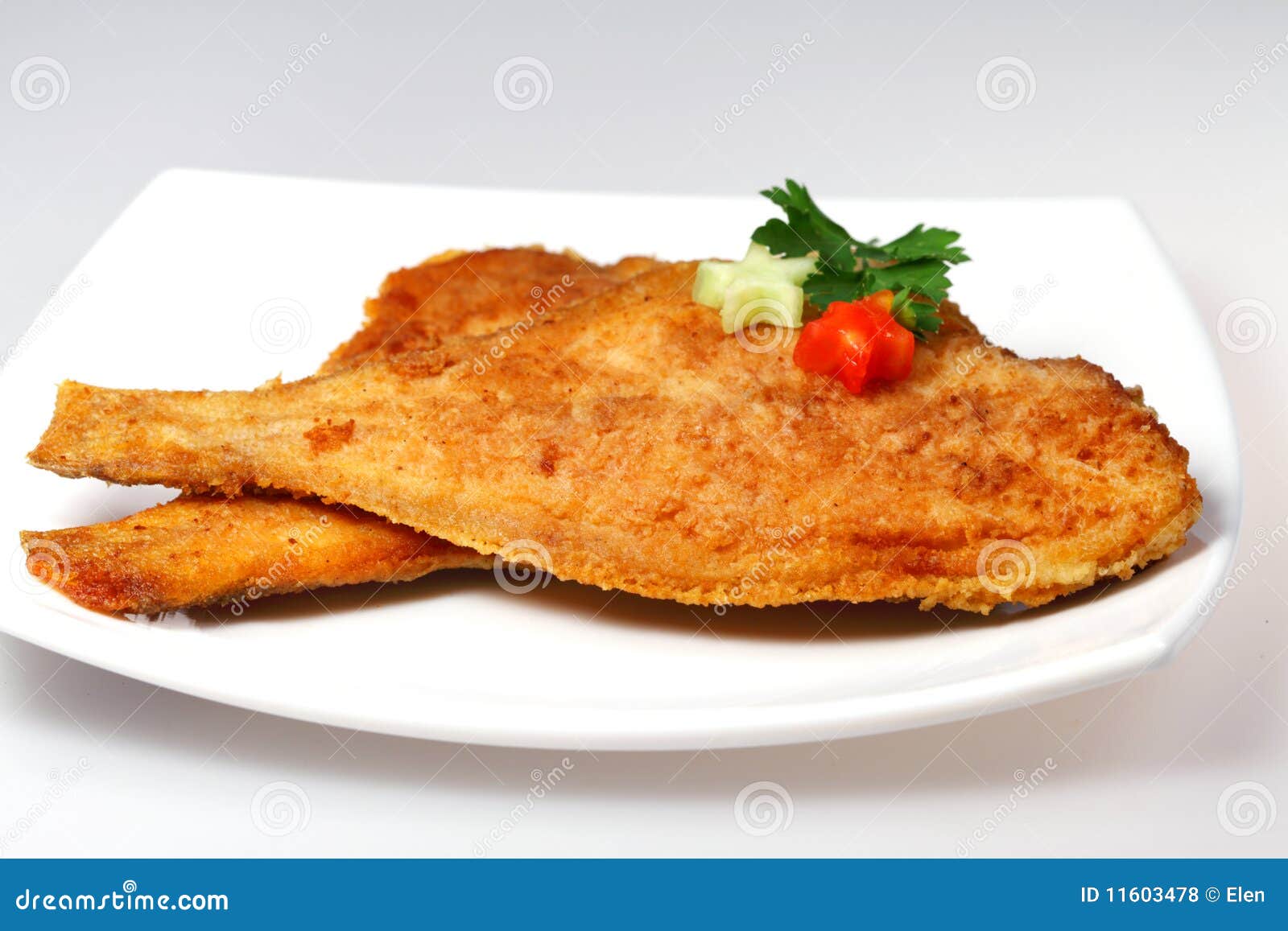 Roasted Flounder ( Plaice ) Stock Photo - Image of tasty, food: 11603478