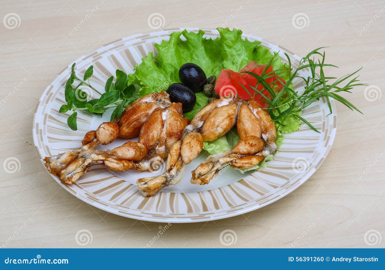 Roasted Frog legs stock photo. Image of french, dinner - 56391260