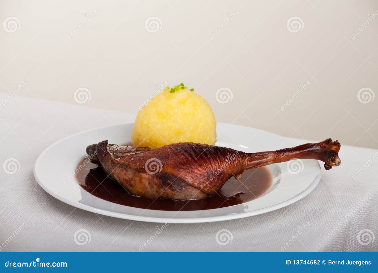 Roasted goose leg stock photo. Image of white, poultry - 13744682