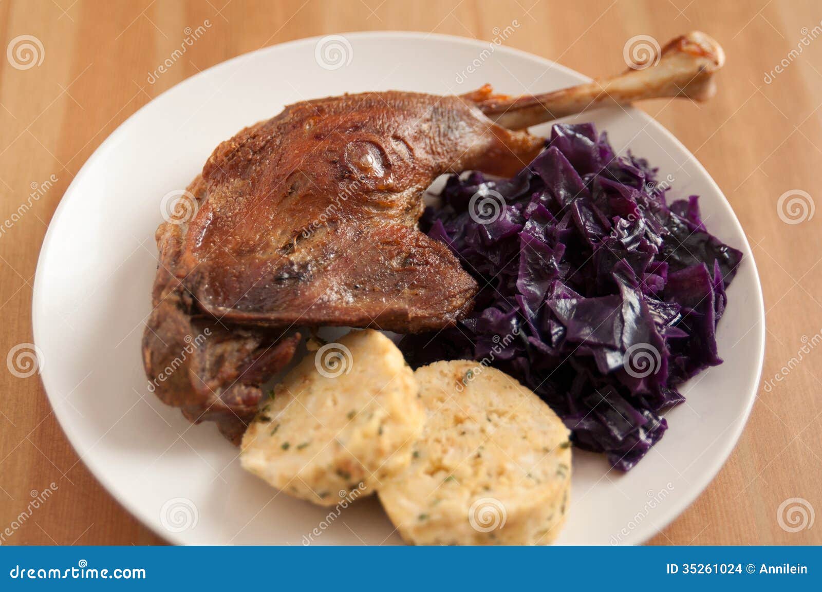 Roasted goose leg stock photo. Image of blue, dish, brown - 35261024