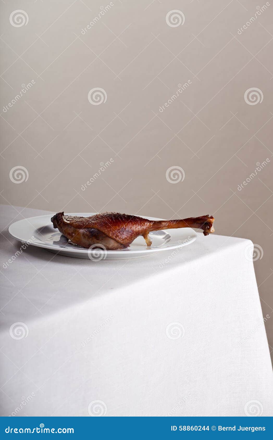 Roasted goose leg stock photo. Image of tablecloth, food - 58860244