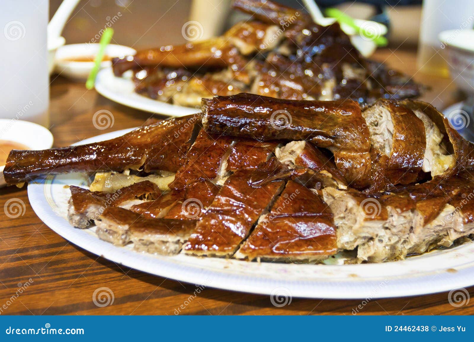Roasted goose on table stock photo. Image of garnish - 24462438