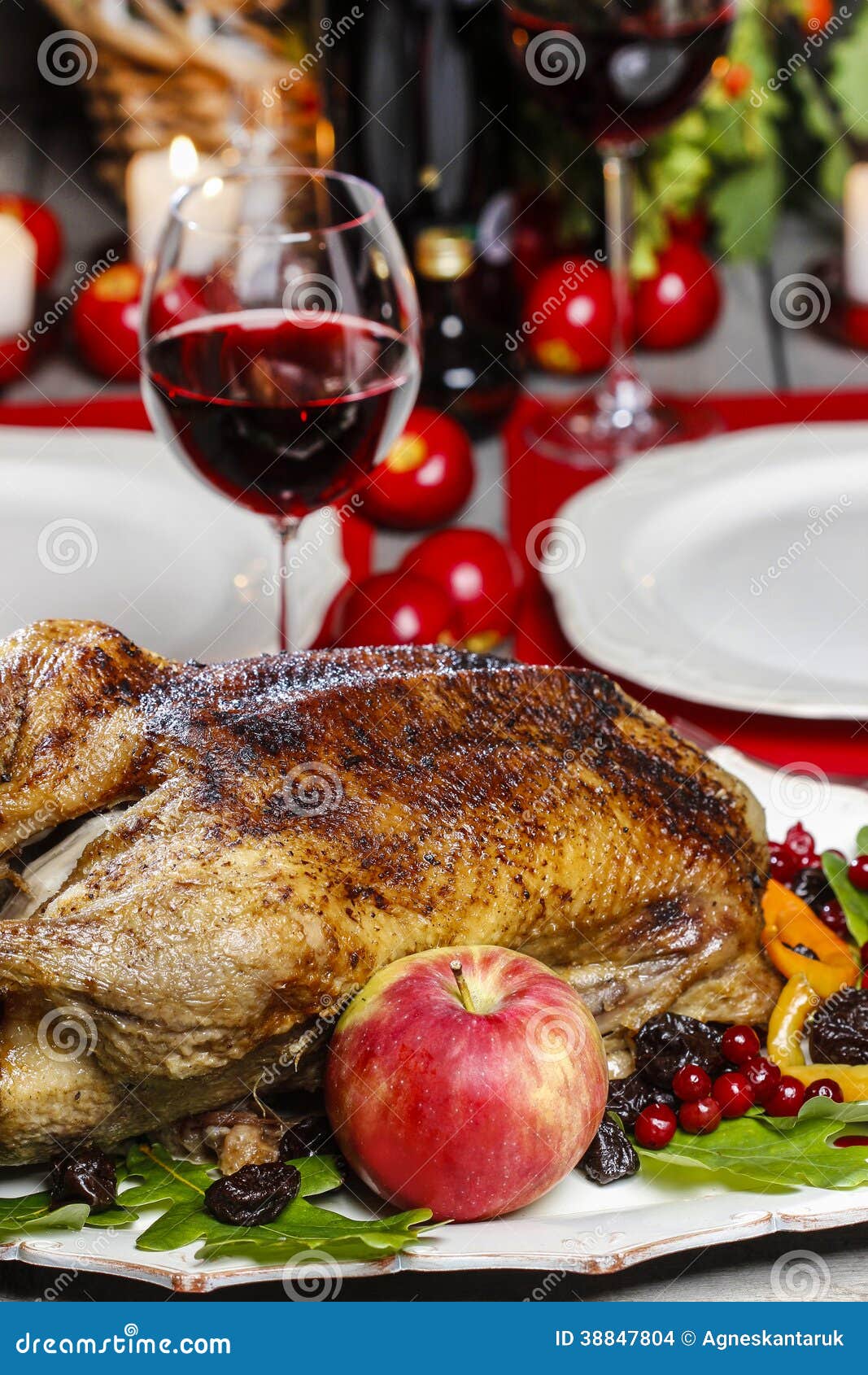 Roasted goose on the table stock photo. Image of goose - 38847804
