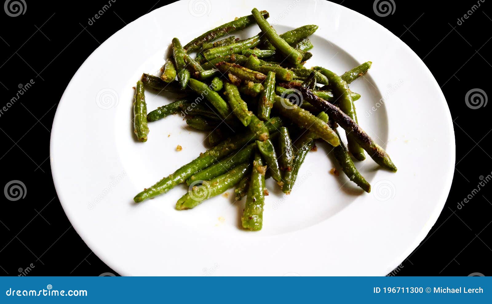 Roasted Green Beans on a Plate Stock Photo - Image of people, color ...
