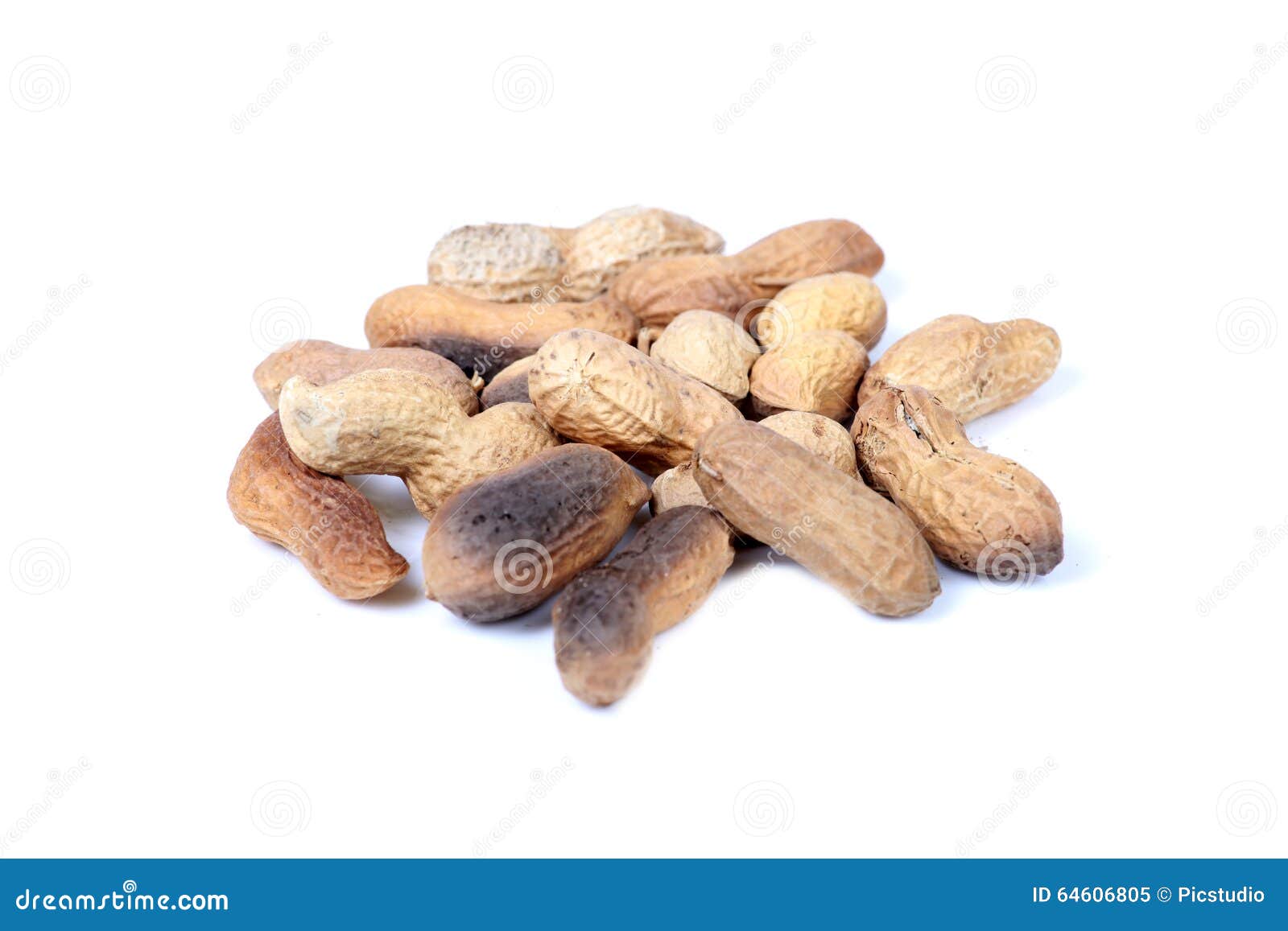 Roasted Groundnuts Peanuts Isolated On A White Background. Healthy ...