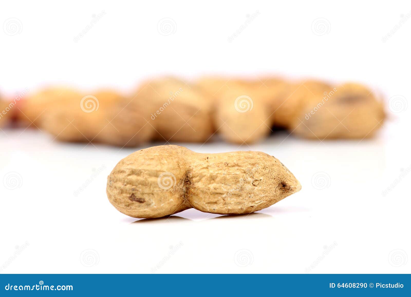 Roasted Groundnuts Peanuts Isolated On A White Background. Healthy ...
