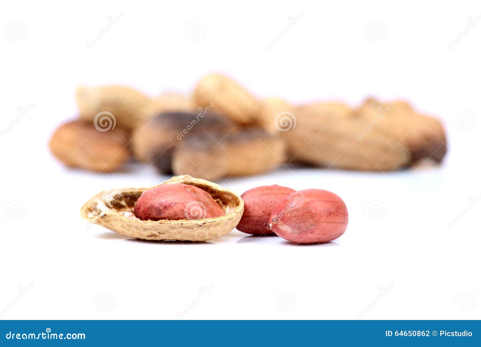 Roasted Groundnuts Peanuts Isolated On A White Background. Healthy ...